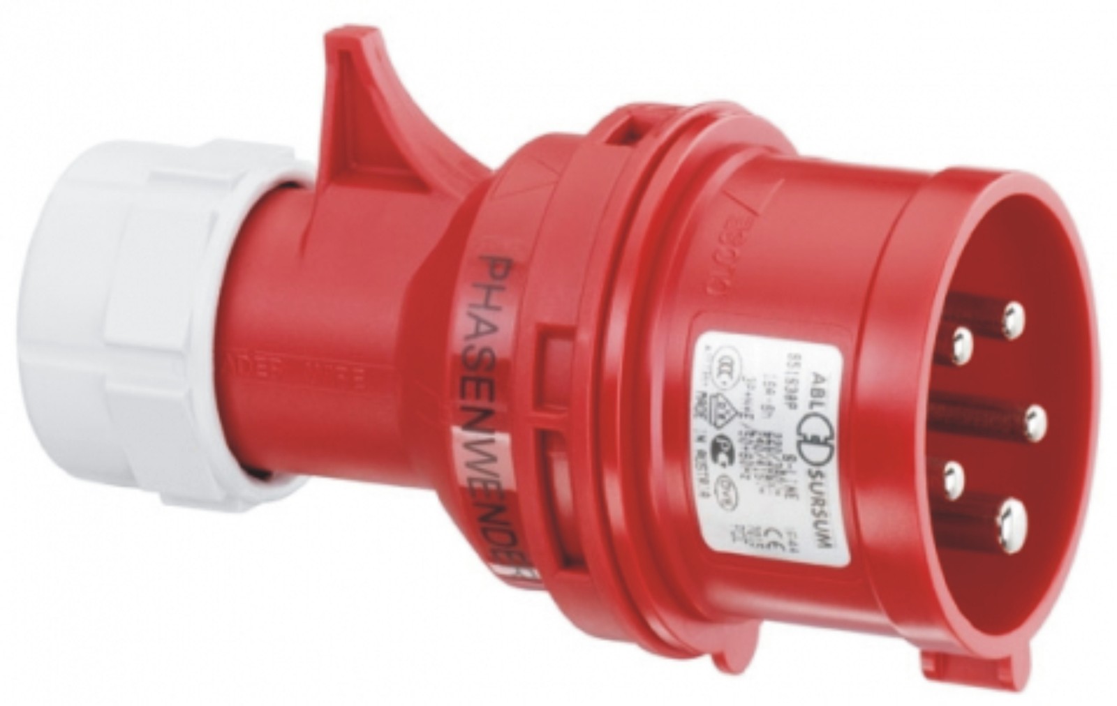 CEE Stecker Phasenwender 32A 5-polig IP44 Starkstrom Stecker mit ...