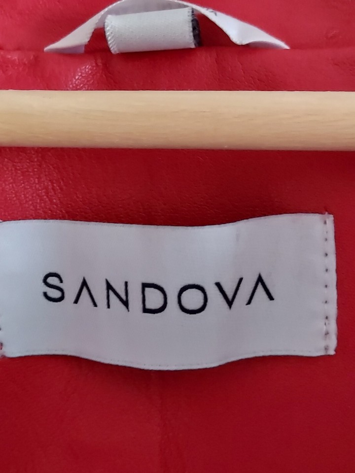 Sandova Womens Genuine Lambskin Leather Red Biker Jacket Size Large | eBay