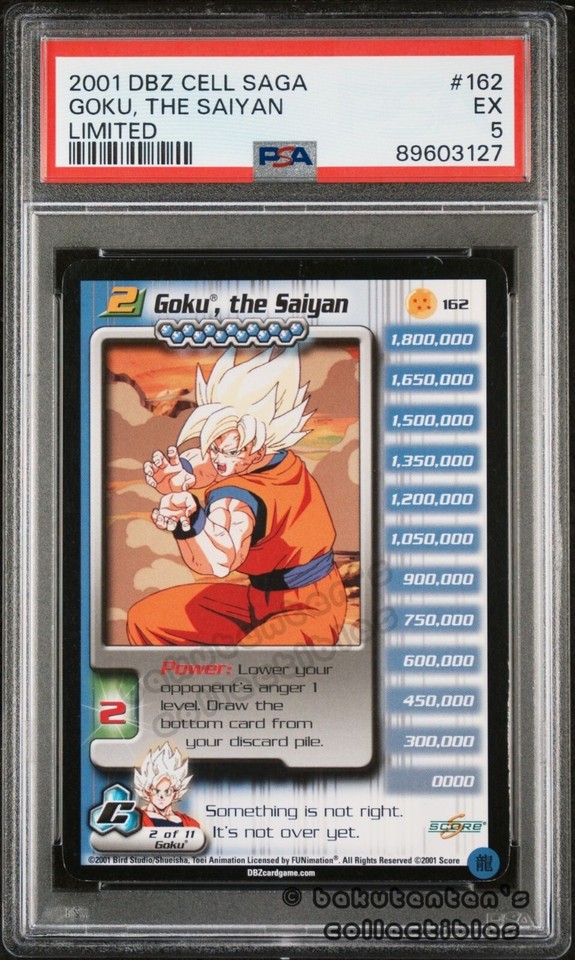 2001 Score DBZ CCG Cell Saga Limited Goku Personality Card Set All PSA ...