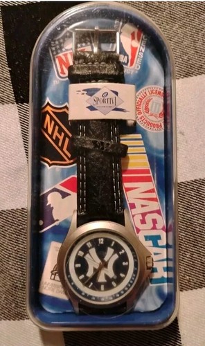 NEW YORK YANKEES MLB BASEBALL WATCH LEATHER NEW | eBay