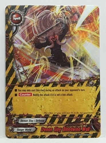 Futur Carte Buddyfight Démon Slay Bloodwind Mural D-Cbt / 0079EN Commun ...