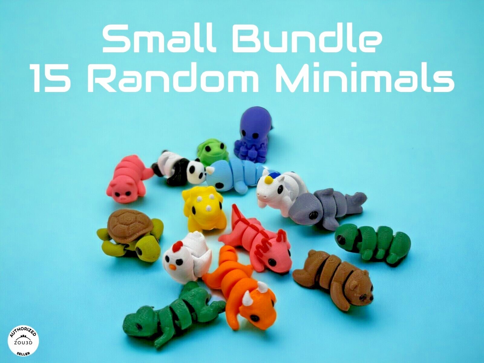 "Minimals" 3D Printed Mini Animals (Sets of 6) | eBay