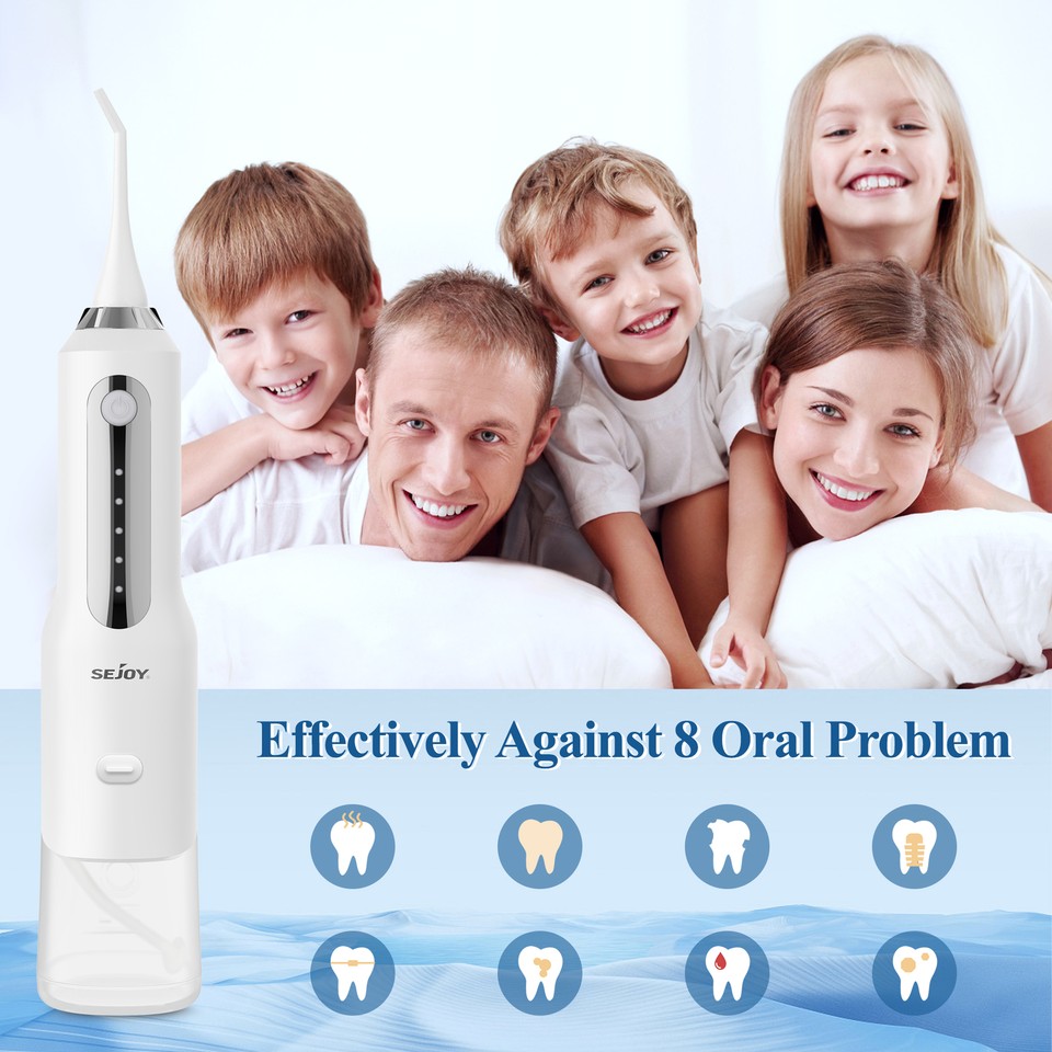 SEJOY Cordless Oral Teeth Irrigator Water Jet Dental Flosser 270ML ...