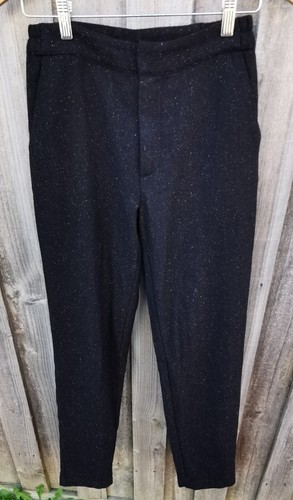 Skin & Threads Sz 8 Or 1 Black Marle Wool Blend Tapered High Dress ...