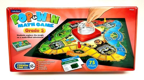 Lakeshore POP to WIN Math Board Game Grade 5 Educational Jungle Factory ...