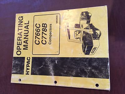 HYPAC C766C C778B 778 766 VIBRATORY COMPACTOR ROLLER OPERATING OPERATOR ...