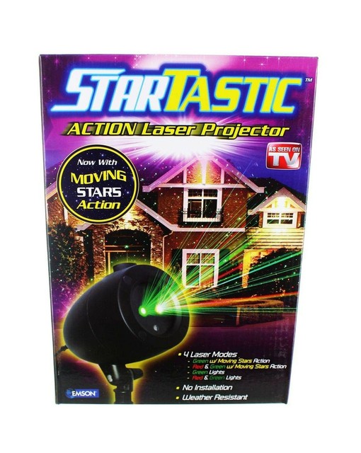 StarTastic 1035 Holiday Light Show Action Laser Light Projector - Black ...