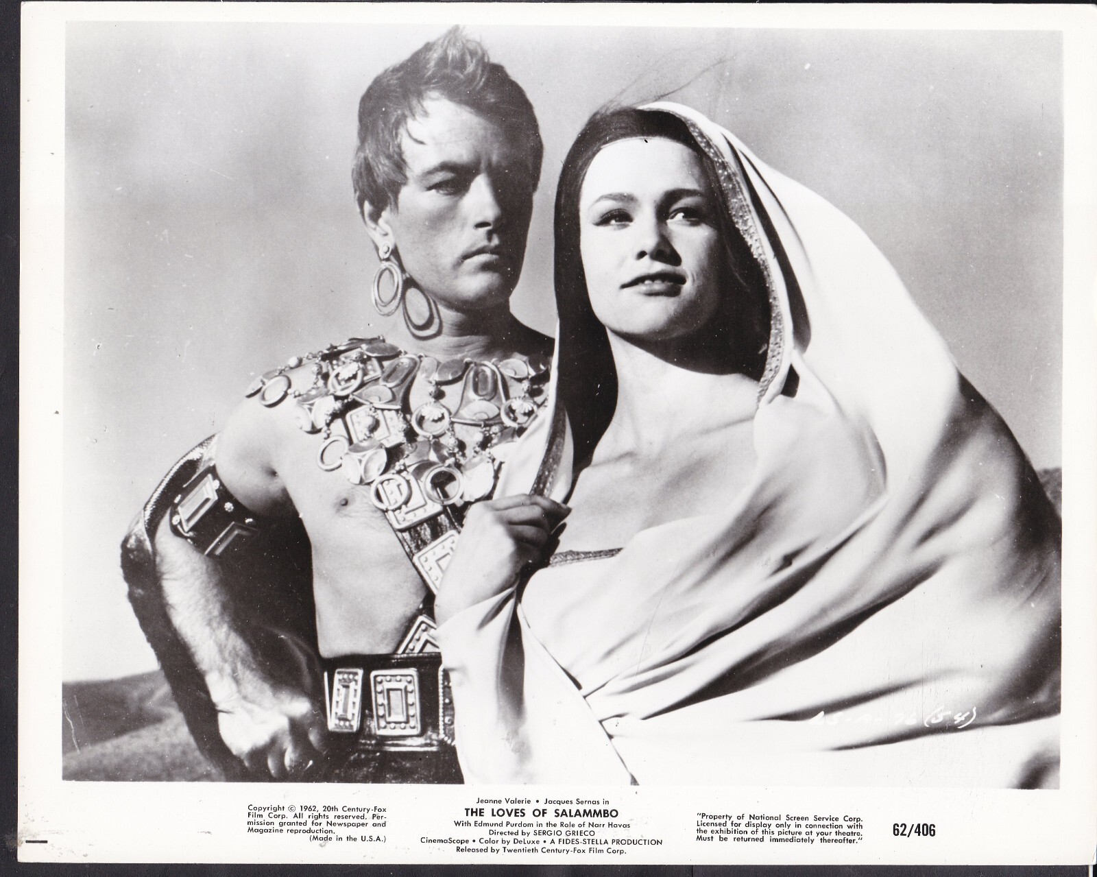 Jeanne Valérie Jacques Sernas in The Loves of Salammbo 1960 movie photo ...