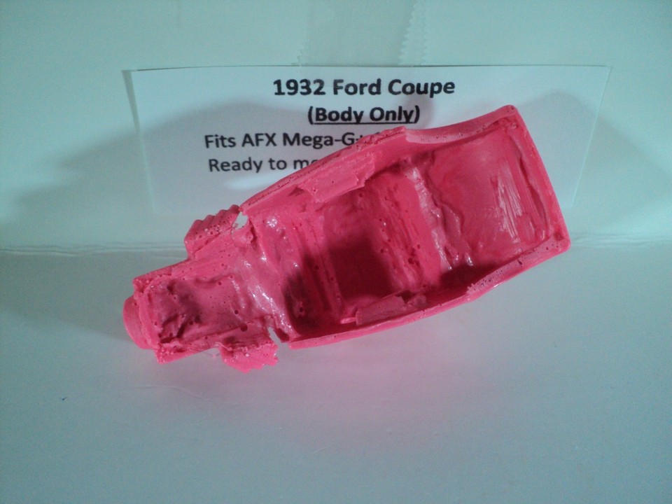 HO scale Slot Car Custom Resin Body Neon Red 1932 Ford Coupe Fits AFX ...
