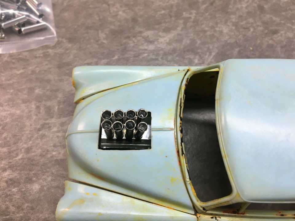 Set of 8 Metal Injector Stacks 1/25 scale - 15 MM long 3.2 MM Diameter ...