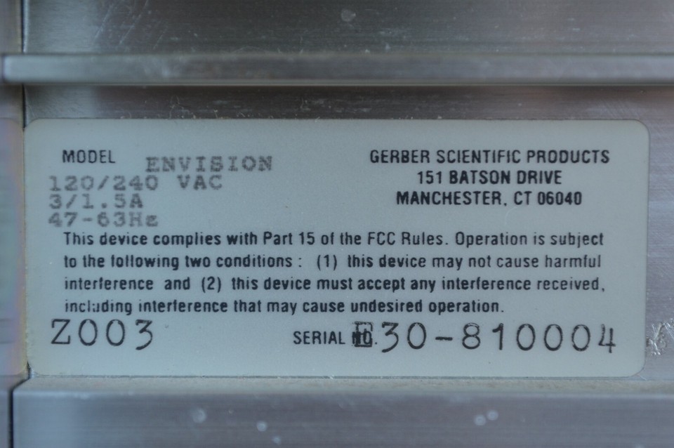 Gerber Envision 750~30" Vinyl Cutter | eBay