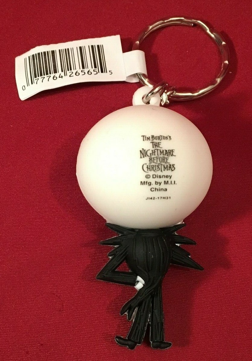 Disney Nightmare Before Christmas JACK SKELLINGTON 3D FIGURAL KEYRING ...