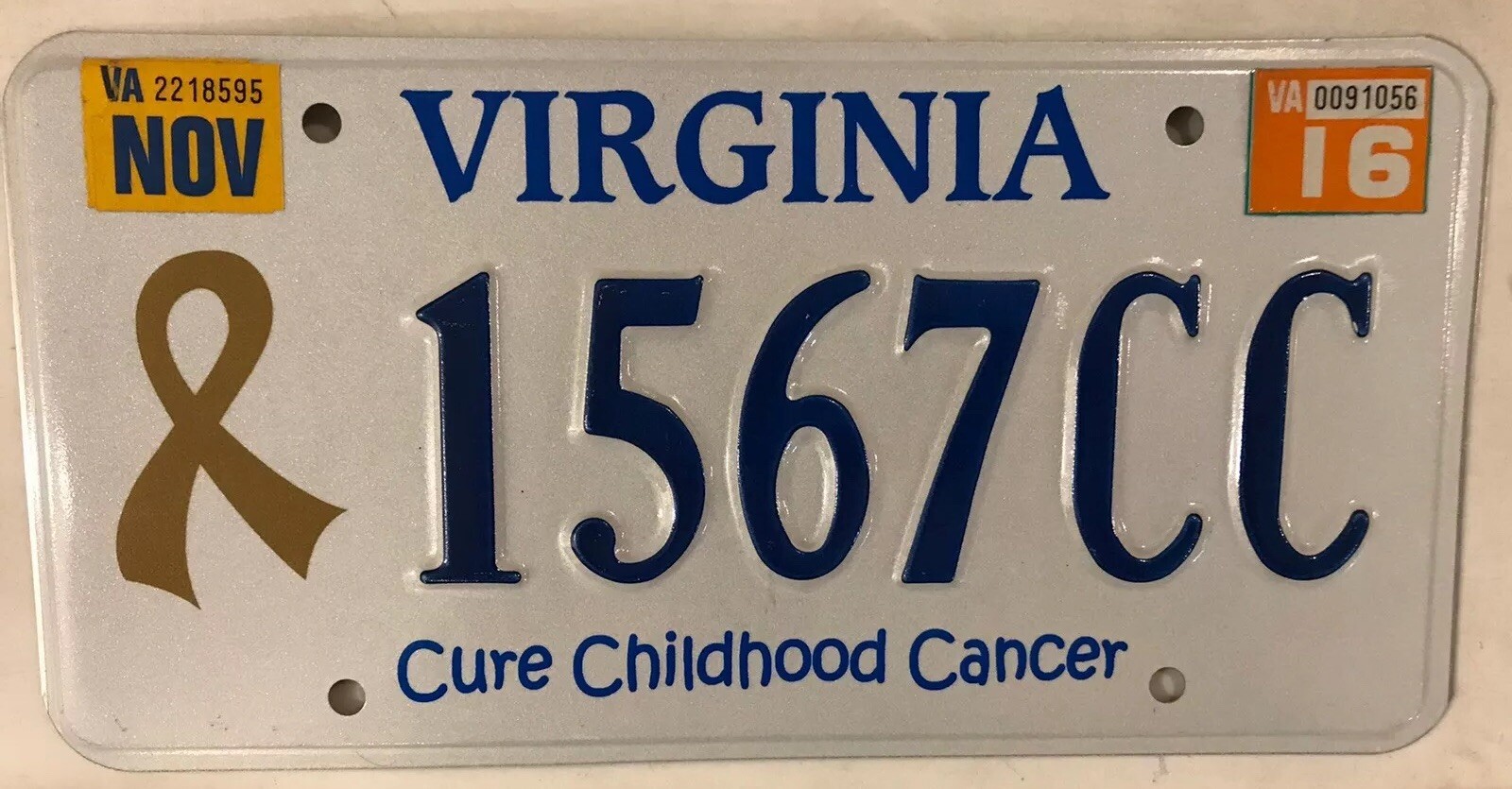 CURE CHILDHOOD CHILD CANCER license plate Tumor Pediatric Doctor MD ...