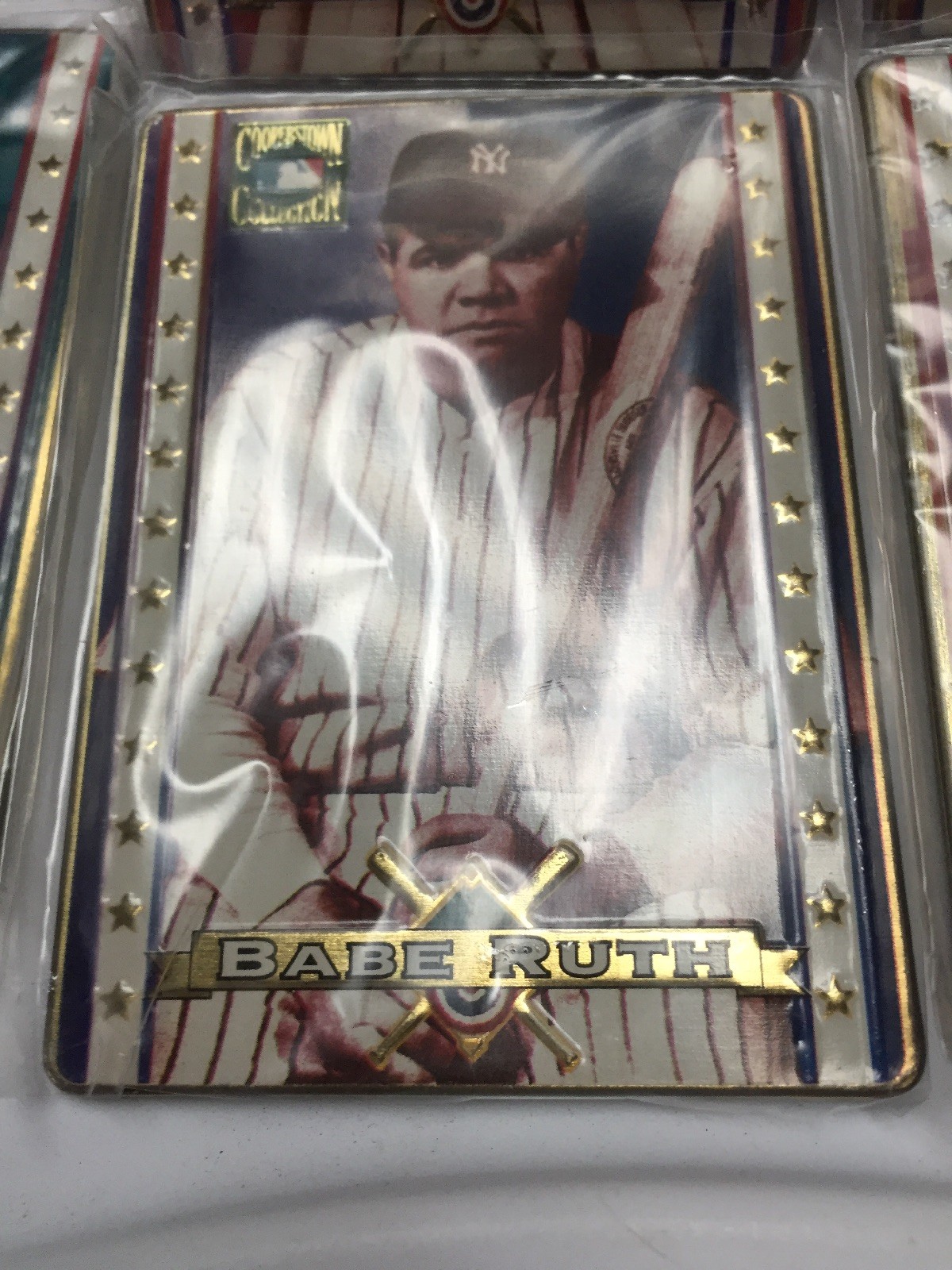 RARE 1994 Metallic Impressions Cooperstown Collection 5 card Babe Ruth ...