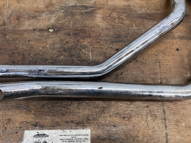 Cycle Shack - PHD-110GN - 1 3/4in. Drag Pipes Exhaust System, Gooseneck ...