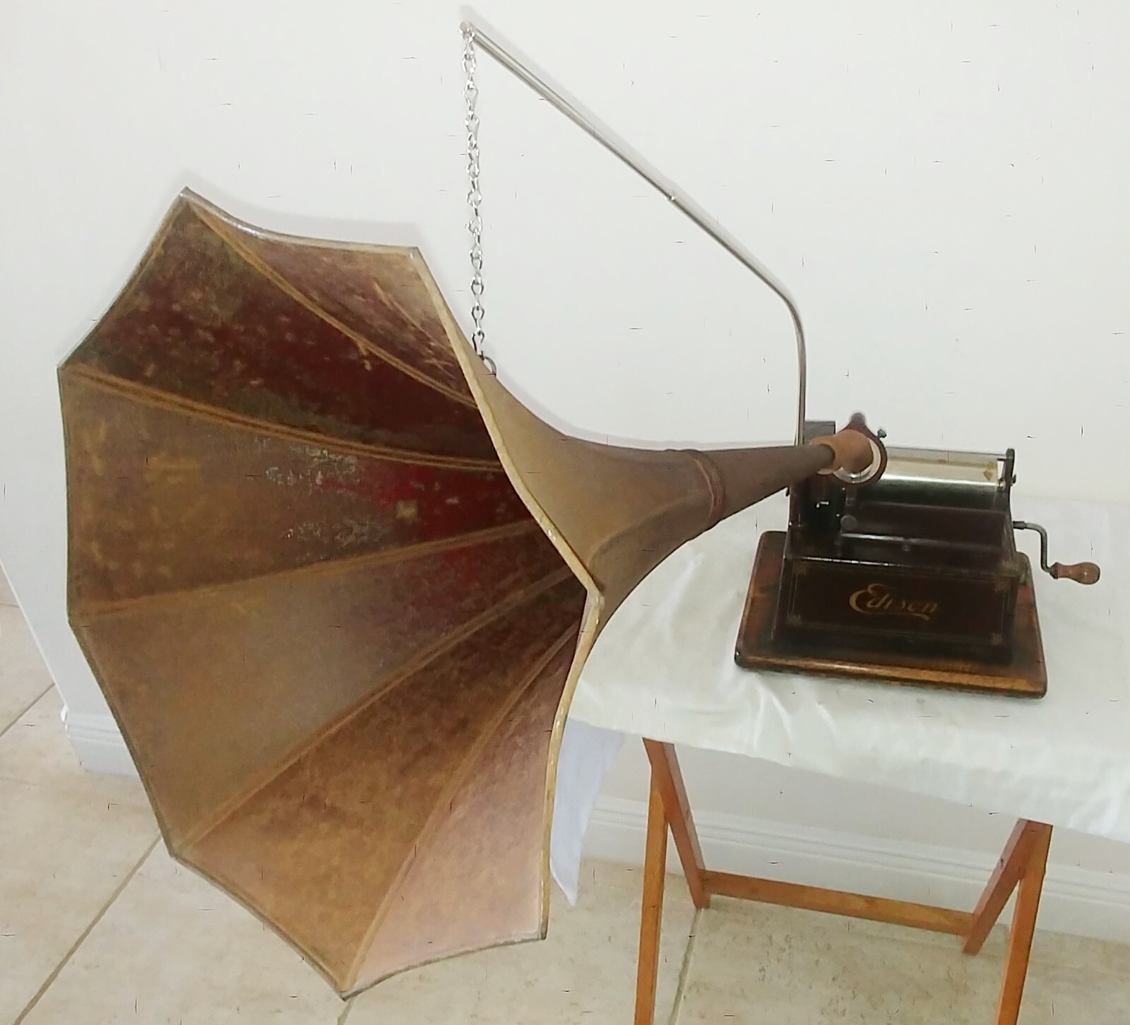 EDISON MAROON GEM PHONOGRAPH MODEL D ALL ORIGINAL WITH MODEL K ...
