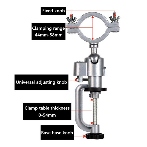 360 Rotating Bench Clamp Vises Grinder Holder Drill Stand Aluminum ...