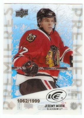 JEREMY MORIN 2010-11 UPPER DECK PREMIERES ROOKIE ICE 66 SERIAL #/1999 ...