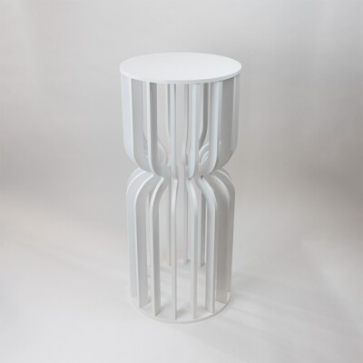 MDF Curved Hourglass Plinth - 80cm | Event Wedding Slatted Pedestal ...