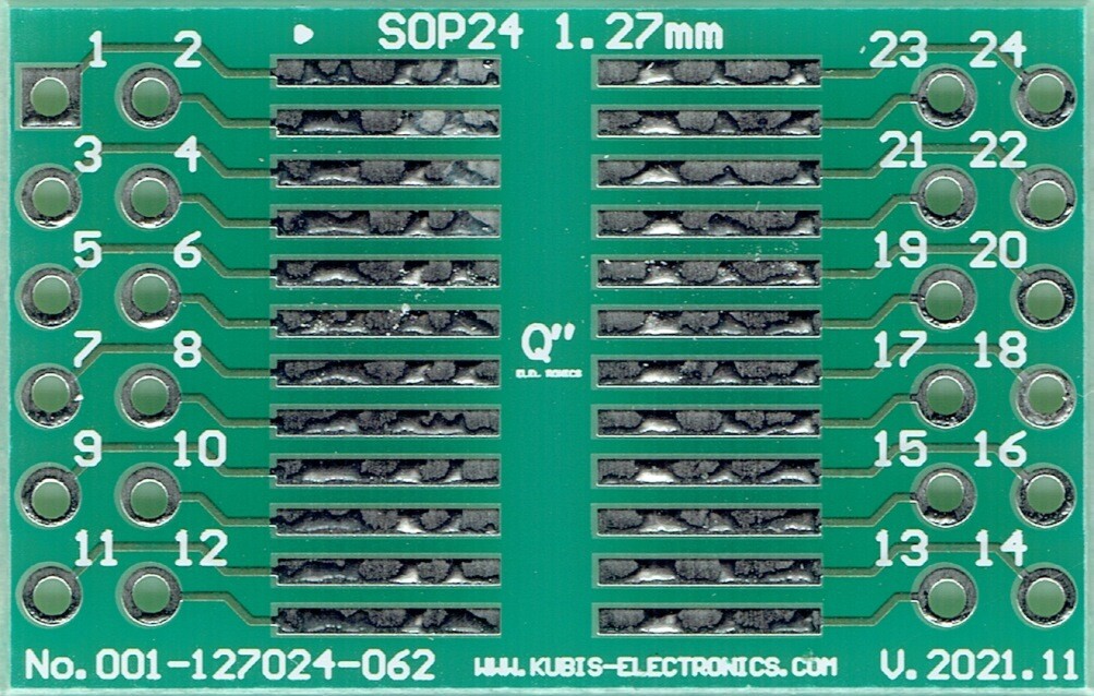 SO24,SOJ24,SOP24,SOIC24,BSOJ24,PG-DSO-24,EMP24 1.27mm(0.05") to 2 x ...
