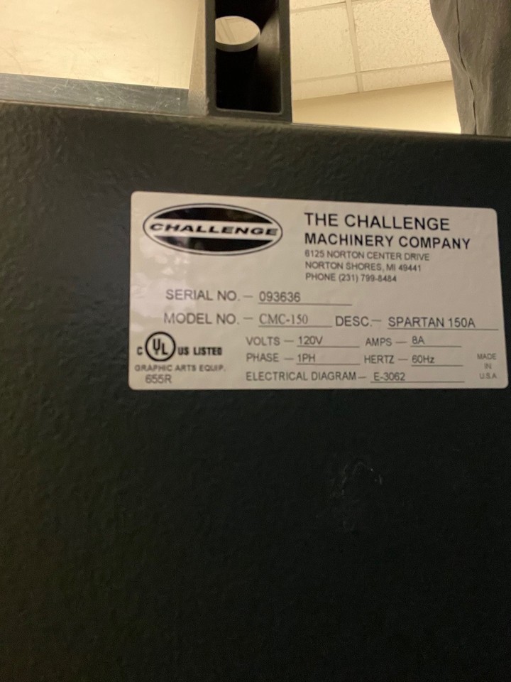 Challenge Spartan 150A 15” Electric Paper Cutter with stand Good ...