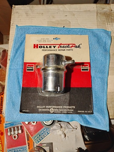 NOS VINTAGE Holley INLINE Fuel Filter Track pak Old School Logo . Gold ...