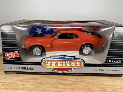 1/18 Ertl American Muscle 1970 Ford Boss 428 Mustang Orange 7485 ! | eBay