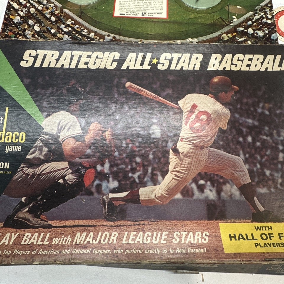 Vintage 1971 Cadaco Strategic All Star Baseball Board Game Hall of Fame ...