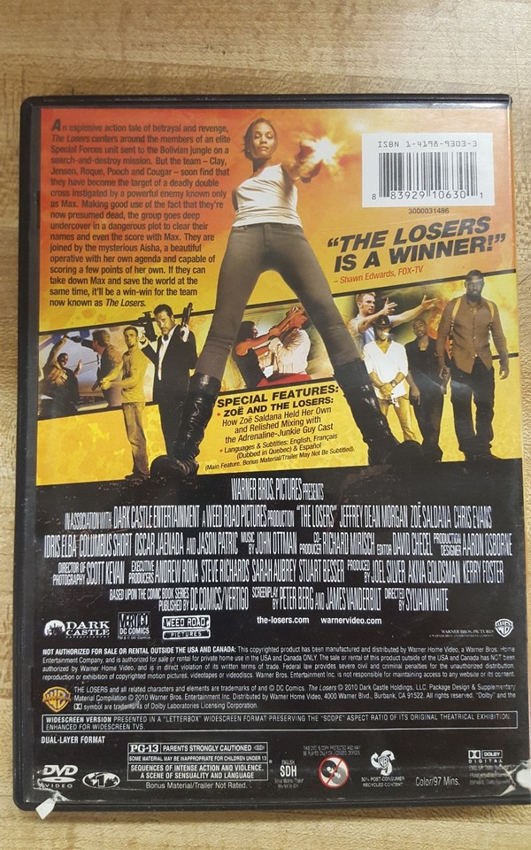 The Losers (DVD, 2010) 883929106301| eBay