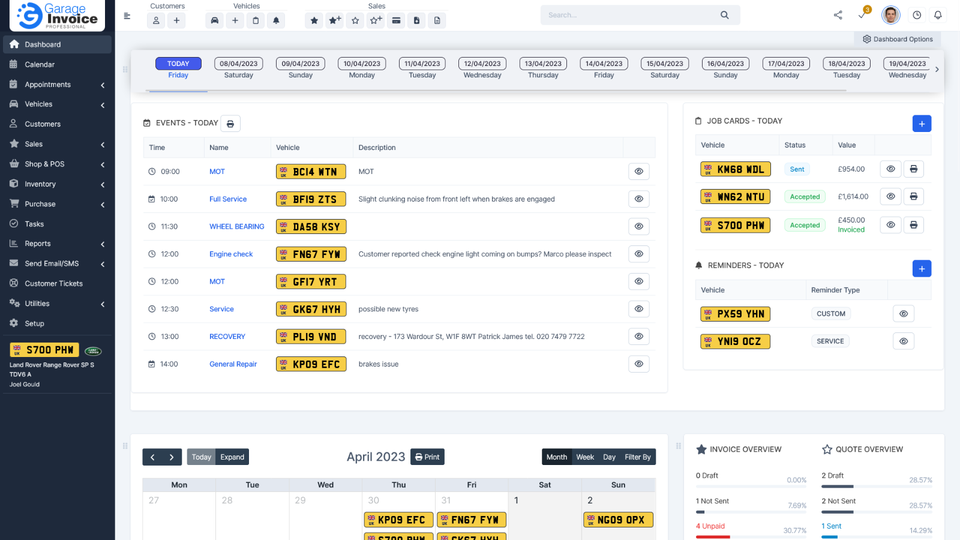 Car Garage & Workshop Management and Invoicing Software with ...