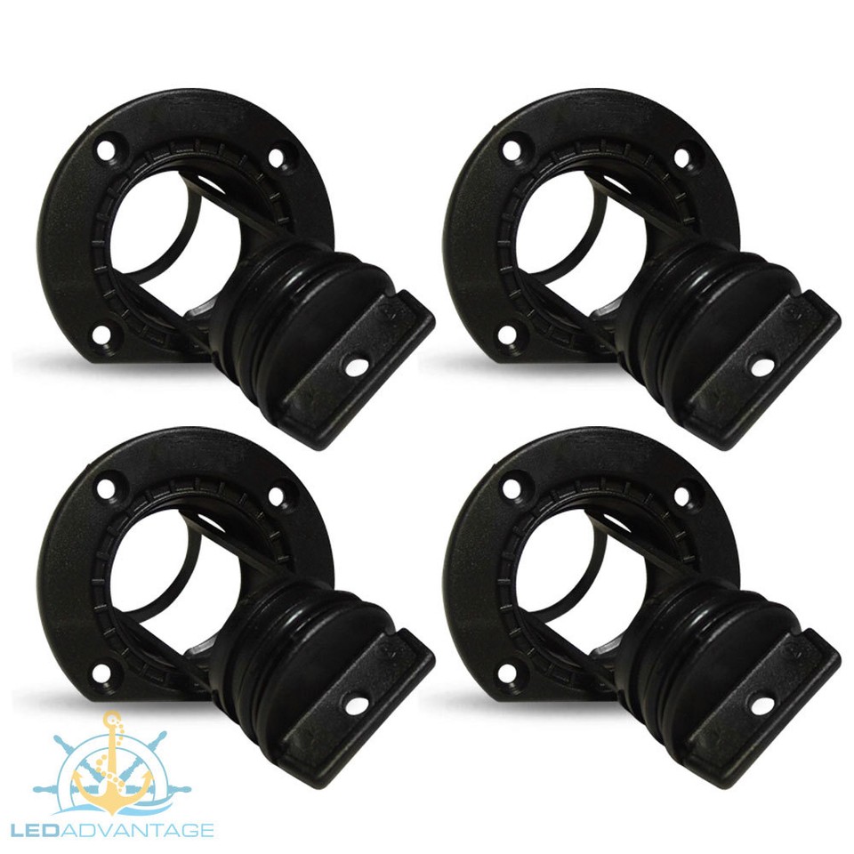 4 x Large BLACK Cut Base High Hi-Flow Quick Flow Boat Bung Bungs & Base ...