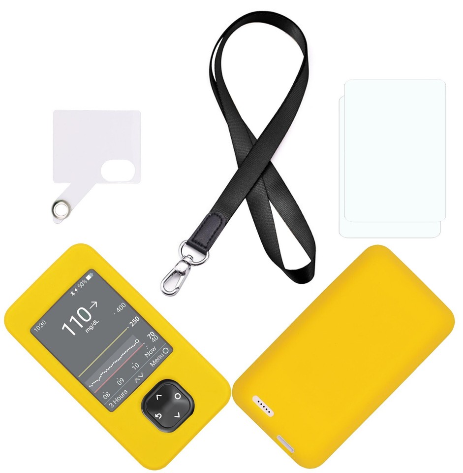 Silicone case set (case + screen protector + lanyard) For Dexcom G7 ...