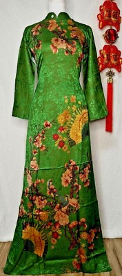 ao dai vietnamese dress thiet ke not with pant gam thai tuan FINAL SALE ...
