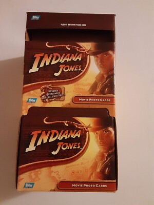 INDIANA JONES Movie Photo Trading Cards Store Display for Packs TOPPS ...