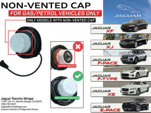 Jaguar N0N-VENTED Filler Cap (Genuine Factory OEM) Gas/Petrol LR178173 ...