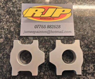 Honda CR 500 CR500 Rear Wheel Adjuster Blocks AXLE Chain 1995 1996 1997 ...