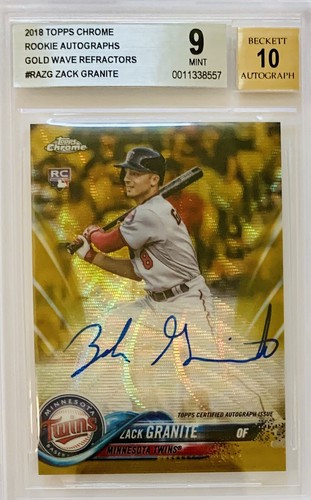 2018 Topps Chrome Zack Granite Auto Gold Refractor Rookie Card #/50 BGS ...