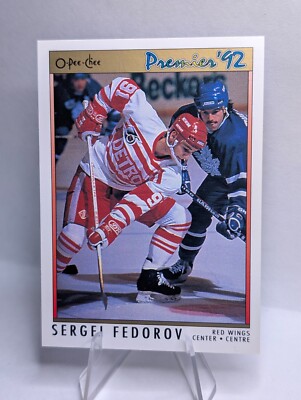 1991-92 O-Pee-Chee Sergei Fedorov #68 Rookie Card HOF Detroit Red Wings ...