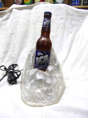 LITE ICE LIGHTED PLASTIC BEER BOTTLE SIGN~12" X 8" X 7" | eBay