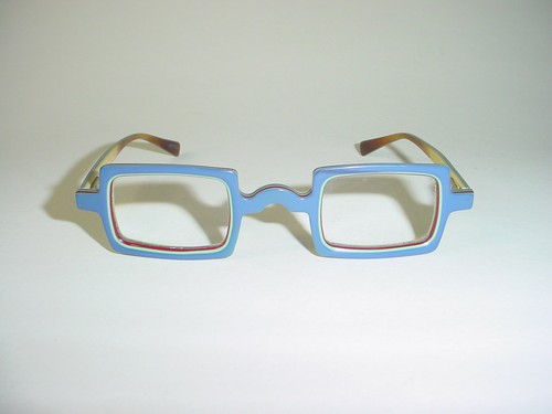 Eyebobs Striped Blue Red Green Rectangle Eyeglasses Multi color Art Frame | eBay