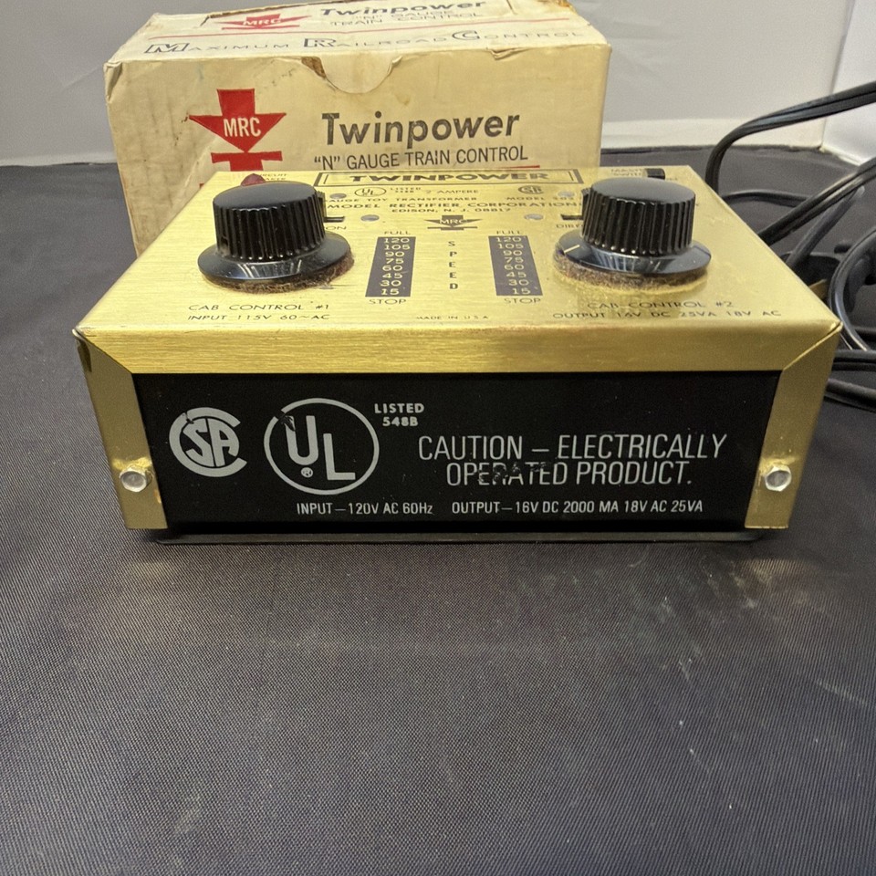 Twinpower N Gauge Toy Train Transformer Model 202 N Model Rectifier W ...