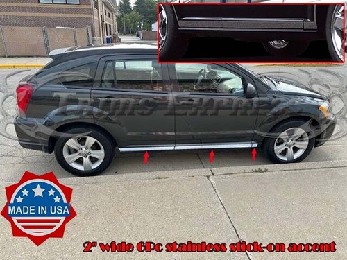 fit:2007-2012 Dodge Caliber Body Side Molding Trim Accent Cover StickOn ...