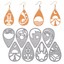 Earring Cutting Dies Teardrop Die Cuts Leather Jewelry Making Molds ...