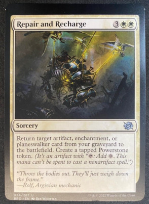 Repair and Recharge - MTG Magic - Brother's War - Misprint Miscut ...