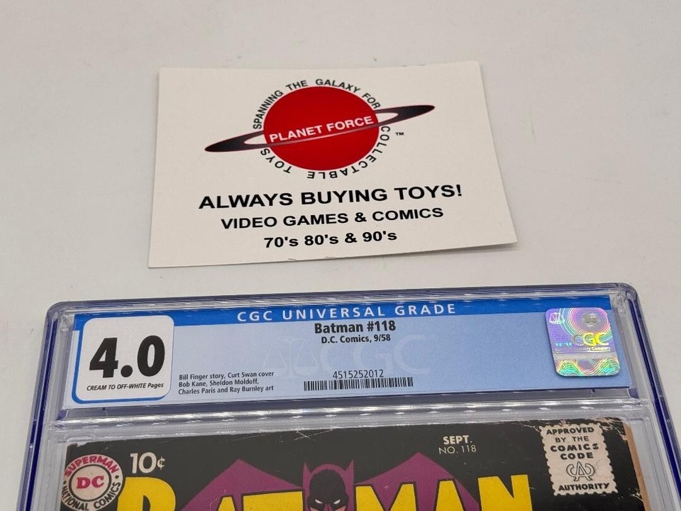 Batman #118 CGC 4.0 Merman Batman 1958 DC Comics | eBay