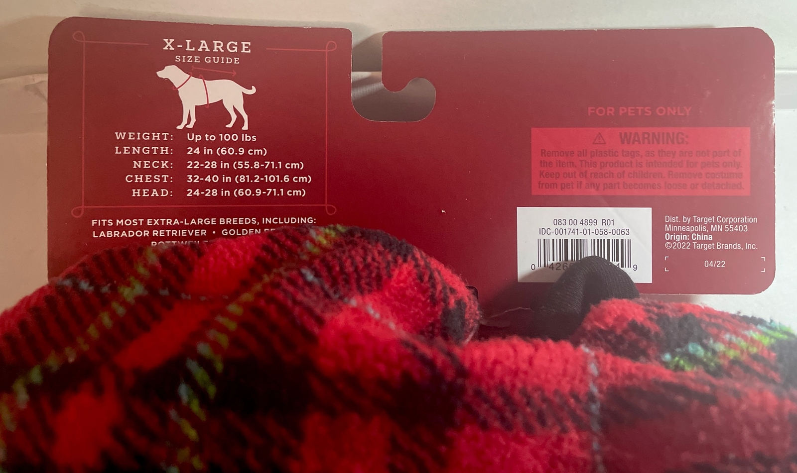 Target Wondershop Pet Holiday Tartan Plaid Print Dog Puppy Pajamas Size ...