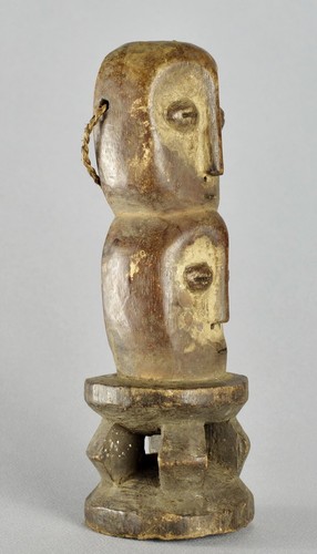 LEGA wood double head Figure statue Bwami Congo African Tribal Art 1608 ...