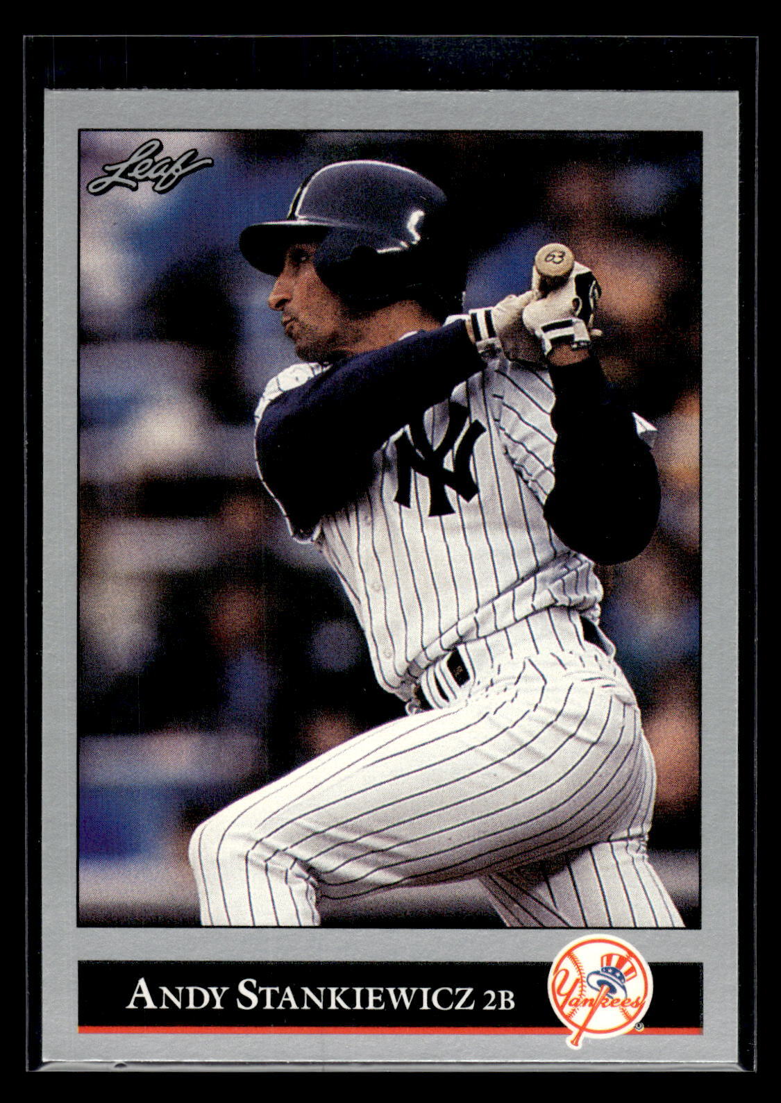 1992 Leaf Baseball #470a Andy Stankiewicz Rookie New York Yankees Mint+ ...