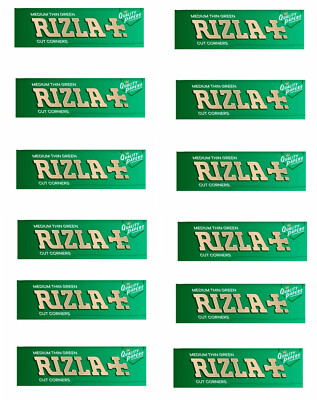 RIZLA GREEN ROLLING PAPERS 12 BOOKLETS 600 RIZLA GREEN RIZLA PAPAERS | eBay