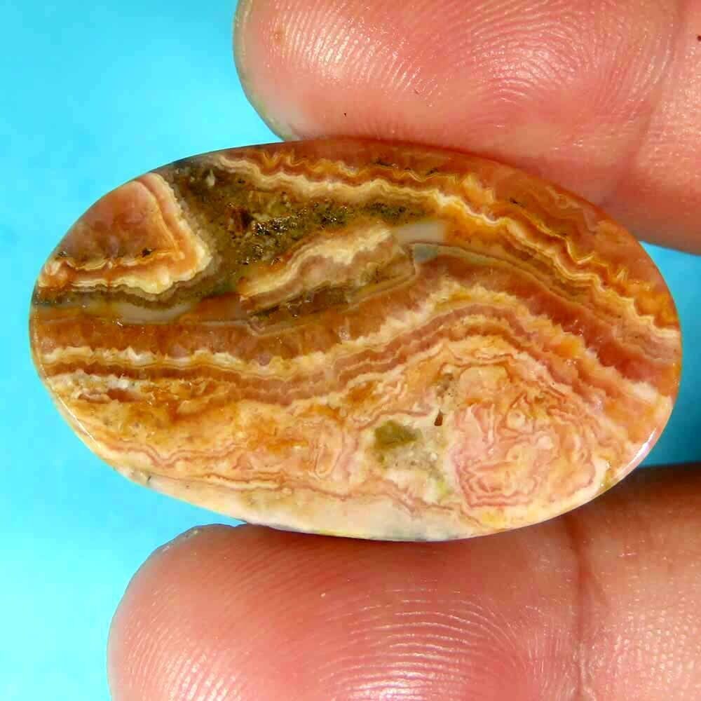 41.30Cts. 100%Natural Unique Red Pyrite Rhodochrosite Oval Cab ...